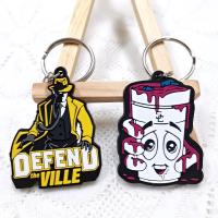 China Customizable Soft PVC Key Chains Personalized 2D 3D Logo Keychains Business & Personal Gift Soft Rubber Promotional Carabiners for sale