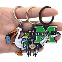 China Custom Logo Keyring Cartoon Letter Personalised Key Chain Hard Soft Enamel Metal Keychain for sale