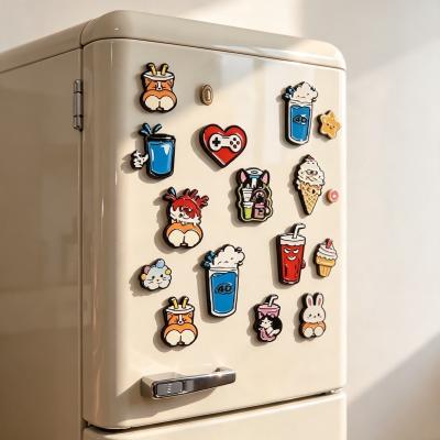 China Custom Fridge Magnet Collection Enamel Retro Art Souvenirs with Strong Magnet Inside for Retailers and Brand Gifts for sale