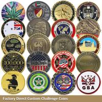 China Personalized Custom Logo Challenge Coins Manufacturer 3D Zinc Alloy Gold Silver Plated Metal Enamel Collection Custom Coins for sale