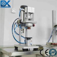 China Semi-Automatic Perfume Spray Pump Crimping Machine 30-40 BPM with 150W Power for 10-15mm Bottles for sale