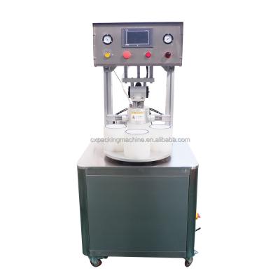 China Semi-Automatic Pneumatic Vacuum Capping Machine CM-01V for Glass Jars - 600-900 BPM Capacity with -0.09Mpa Vacuum for sale