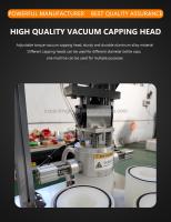 China Semi-Automatic Pneumatic Vacuum Capping Machine CM-01V for Glass Jars - 600-900 BPM Capacity with -0.09Mpa Vacuum for sale