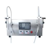 China Semi-Automatic Magnetic Pump Filling Machine FM-04 with 5-25 Bottles/Min Speed and ±0.5% Accuracy for Cosmetic, Food, and Beverage Industries for sale
