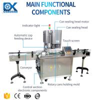China Automatic Screw Cap Sealing Machine 1800-2100 BPH for Metal Cans & Glass Jars 220V/110V for sale