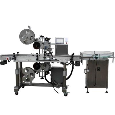 China Automatic Top and Bottom Labeling Machine for Boxes and Bottles - 25-45 PPM Speed, 2000×900×1400mm Dimensions for sale