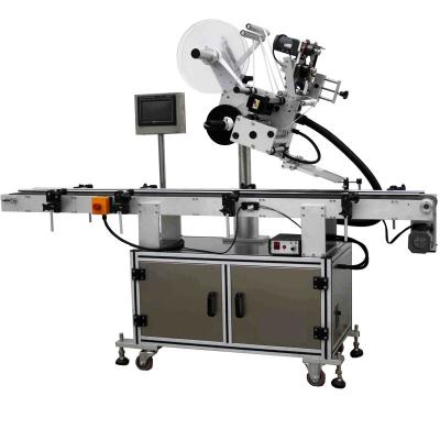 China Automatic Top Side Labeling Machine 25-45 PPM with ±1mm Accuracy for Bottles, Boxes and Bags for sale