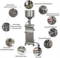 China Semi-Automatic Pneumatic Piston Filling Machine 5-5000ml Range with ±0.5% Accuracy for Viscous Liquids for sale