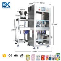 China Automatic Stand Pouch Filling Machine 20-30 pouches/min with 5-2000ml adjustable capacity for food and beverage packaging for sale