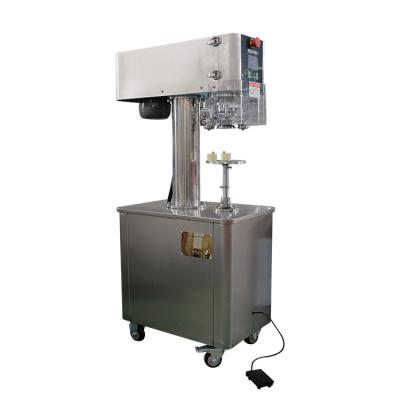 China Portable Semi-Automatic Can Sealing Machine 400W for 40-200mm Height Bottles with 600-1200 BPH Capacity for sale