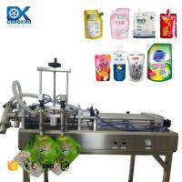 China Semi Automatic Piston Liquid Filling Machine 5-1000ml Portable Sachet Pouch Filler for sale