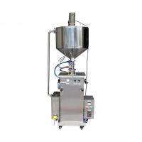 China Semi Automatic Hot Heated Hopper Filling Machine 35L 50L for Grease Candle Wax Peanut Butter for sale