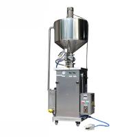 China Semi Automatic Hot Heated Hopper Filling Machine 35L 50L for Grease Candle Wax Peanut Butter for sale