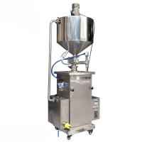 China Semi Automatic Hot Heated Hopper Filling Machine 35L 50L for Grease Candle Wax Peanut Butter for sale