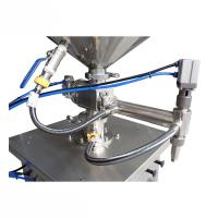 China Semi Automatic Hot Heated Hopper Filling Machine 35L 50L for Grease Candle Wax Peanut Butter for sale