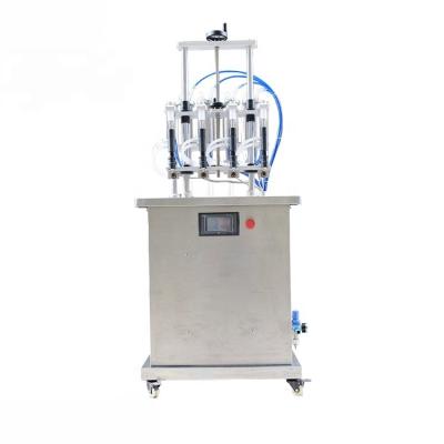 China Semi Automatic Vacuum Filler 4 Nozzles 220V 304 Stainless Steel Liquid Bottle Filling Machine for sale