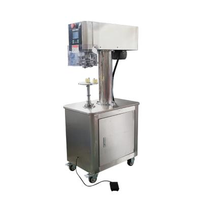 China Electrical Sealer Semi Automatic Liquid Tin Cans Sealing Machine Round Can Seamer Beer Cap Press for sale
