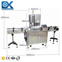 China Automatic Rotary Chuck Capping Machine for Dry Milk Powder Metal Cans 1800-2100bph for sale