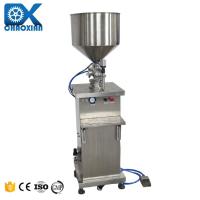 China Semi Automatic Piston Filling Machine 50-1000ml Pneumatic Liquid Filler Hopper for sale