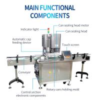 China Bottle Drinks Cap Packing Continuous Band Sealer Small Can Sealing Machine Bottle Capping Chuck for sale