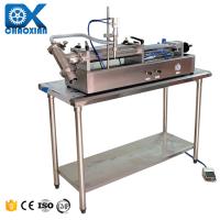 China Semi-Automatic Piston Liquid Filling Machine 50-500ml Adjustable Pneumatic Filler for Detergent Oil for sale