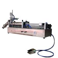 China 100ml Manual Horizontal Pneumatic Pouch Filling Machine 10-120ml Adjustable Piston Pump for sale
