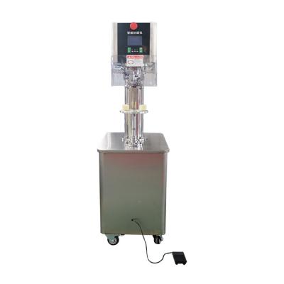 China Semi Auto Pneumatic Push Pull Pull Ring Pulling Cap Press Crimping Sealing Glass Bottle Cap Sealer for sale