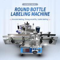 China High Speed Transparent Sticker Hand Cream Round Bottle Automatic Table Top Label Applicator for sale