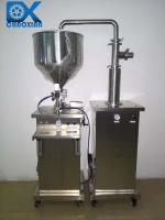 China Semi Automatic Piston Filling Machine 10-120ml for Liquid Paste Cream Bottling for sale
