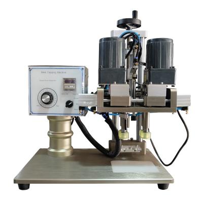 China Pneumatic Bench Bottle Screw Capper 600-1200bph for PET Mineral Water Cap Sealing Machine 220V for sale