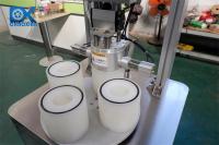 China Semi Automatic Electric Food Glass Bottle Plastic Jar Screwing Caps Vacuum Capping Machine for sale