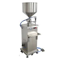 China Semi Automatic Vertical Piston Filling Machine 500-5000ml for Sauce Jam Cream Lotion Shampoo Gel for sale