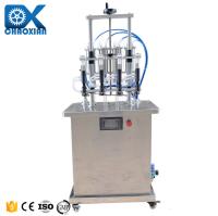 China Semi Automatic 4 Nozzle Vacuum Bottle Filler 10-1000ml for Wine Vodka Whisky for sale