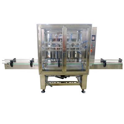 China Stainless Steel 4 Heads Linear Filling Machine for Beverage Juice Milk Oil 100-5000ml for sale