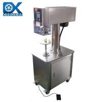 China Semi Automatic Lug Caps Sealer 600-1200bph Metal Cap Sealing Machine for Beverage Can Seamer 220V for sale