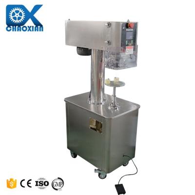 China Semi-Automatic Can Seaming Machine 220V 400W for Tin Aluminum Plastic Cans 600-1200bph for sale