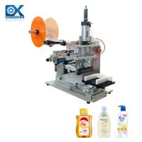 China Semi Automatic Flat Surface Labeling Machine 220V 50-60Hz for Bottles Cans 5-30pcs/min for sale