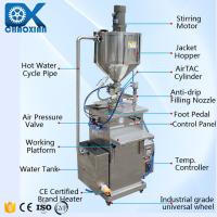 China Semi-Automatic Piston Filling Machine 100-5000ml for Juice Sauce Shampoo Oil for sale