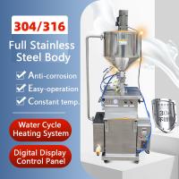 China Semi-Automatic Piston Hot Filling Machine 5-5000ml with Heater Temperature Controlled for Honey Cheese Jam for sale