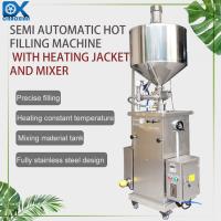 China Semi-Auto Piston Filling Machine 100-1000ml for Paste Cream Honey Lubricant for sale