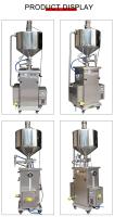 China Semi Automatic Piston Bottle Filler with Heater for Cream Lotion Scrub 100-1000ml for sale