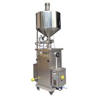 China Semi-Automatic Piston Filling Machine 5-5000ml for Lip Gloss Paste Lipstick Syrup Cosmetics for sale