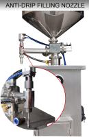 China Semi-Automatic Piston Hot Filling Machine 5-5000ml Heated Mixer Tank for Cream Sauce Oil Lipstick for sale