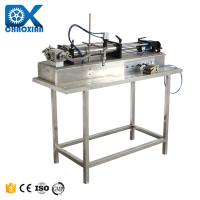 China Semi-Automatic Double-Nozzle Piston Liquid Filling Machine 5-5000ml CE for sale