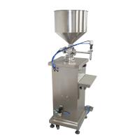 China Semi-Automatic Piston Filling Machine 5-5000ml Adjustable Liquid Cream Juice Filler for sale