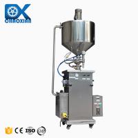 China Vertical Single Head Piston Filling Machine 5-1000ml Heated Tank High Viscosity Butter Packing for sale