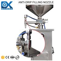 China Vertical Single Head Piston Filling Machine 5-1000ml Heated Tank High Viscosity Butter Packing for sale