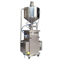 China Semi Automatic Hot Sauce Filling Machine 5-1000ml Heated Hopper Tomato Paste Honey Bottle Filler for sale
