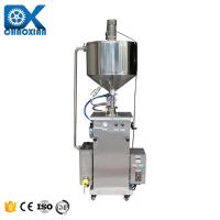 China Semi Auto Lipstick Lip Gloss Filler 5-1000ml Liquid Chocolate Mixing Filling Machine for sale
