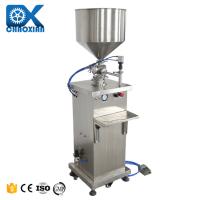 China Manual Gel Honey Stick Liquid Hazelnut Chocolate Paste Metal Bottle Quantitative Filling Machine for sale
